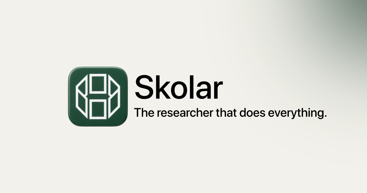 Skolar — Your Research Scientist